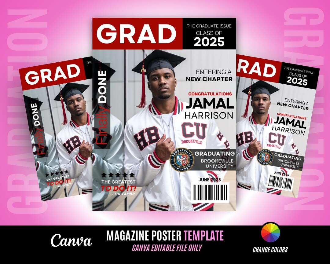 Graduation Class of 2025 Poster | Graduation Magazine | High School ...