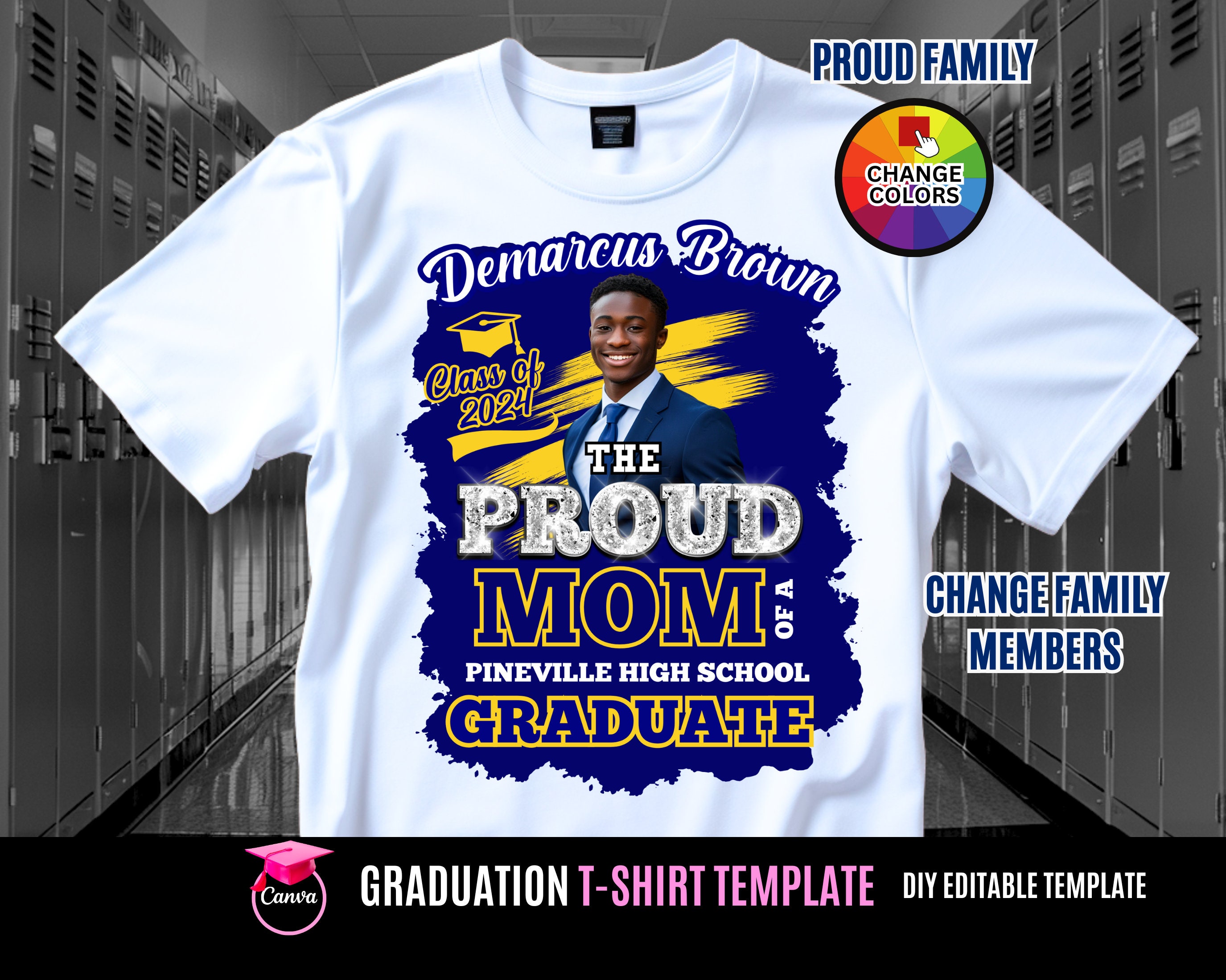 Proud Family Graduation, Editable in Canva and Photoshop, 2024 ...