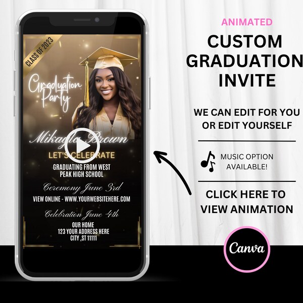 Mobile Graduation Invitation - Etsy
