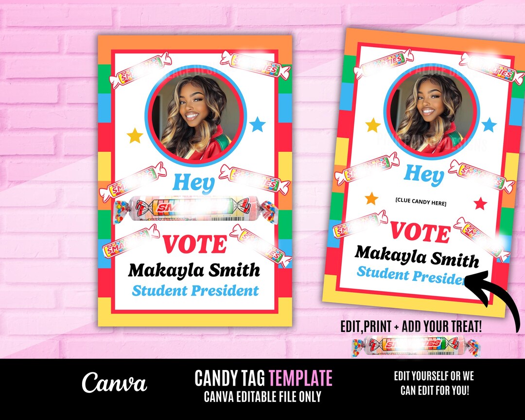 Smart Candy Tag, Election Campaign Voting Cards, Vote for Me ...