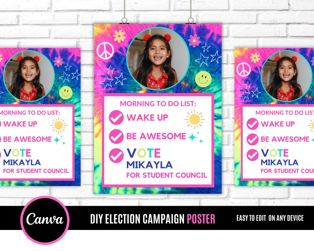 Election Campaign Poster, Morning to Do List, Homecoming Poster, Vote ...