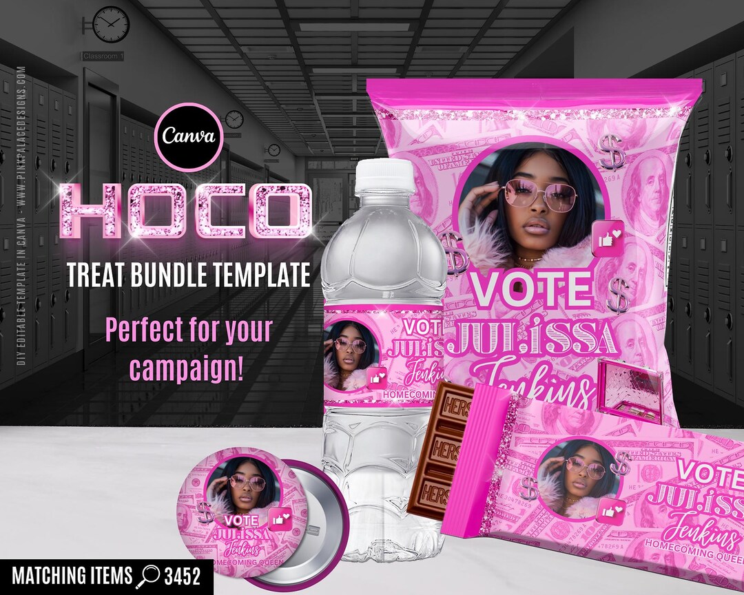 Money Homecoming Campaign Treat Bundle Templates, Editable Homecoming ...
