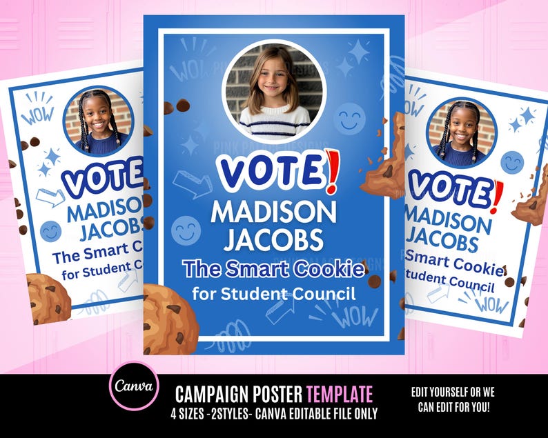 Sweet Cookie Vote Poster Homecoming Queen Poster Sign, Class President ...