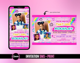 Instant Download Editable Invitation, That Girl Lay Lay Birthday ...
