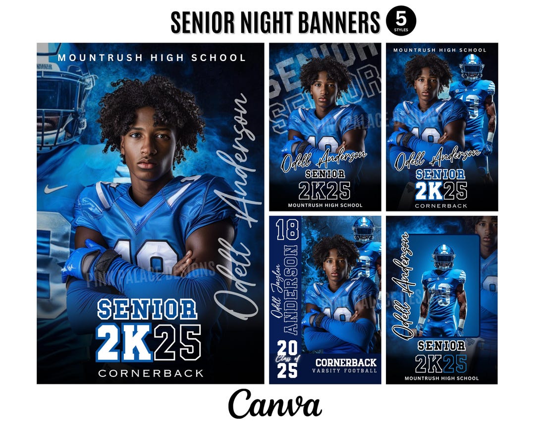 Senior Night Poster, Football Game Day Poster Template, CANVA, T Shirt ...