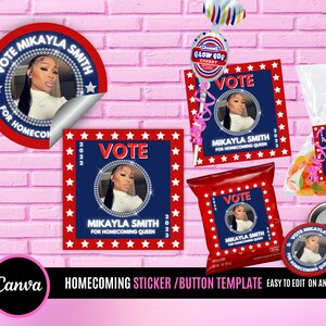 Vote Homecoming Queen, Class Campaign Sticker,class Campaign ...