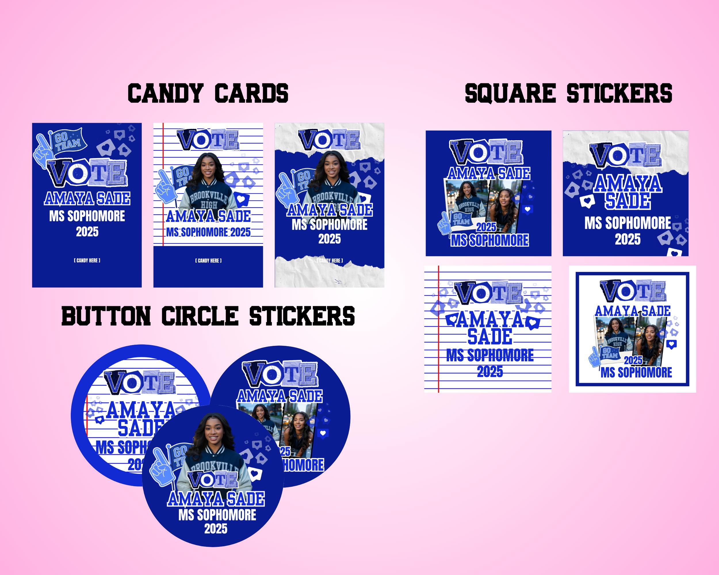 Student Council Blue Bundle , Vote Homecoming Queen, Class Campaign ...