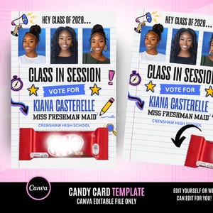 HOCO Candy Tag, Homecoming Campaign Voting Cards, Vote for Me ...