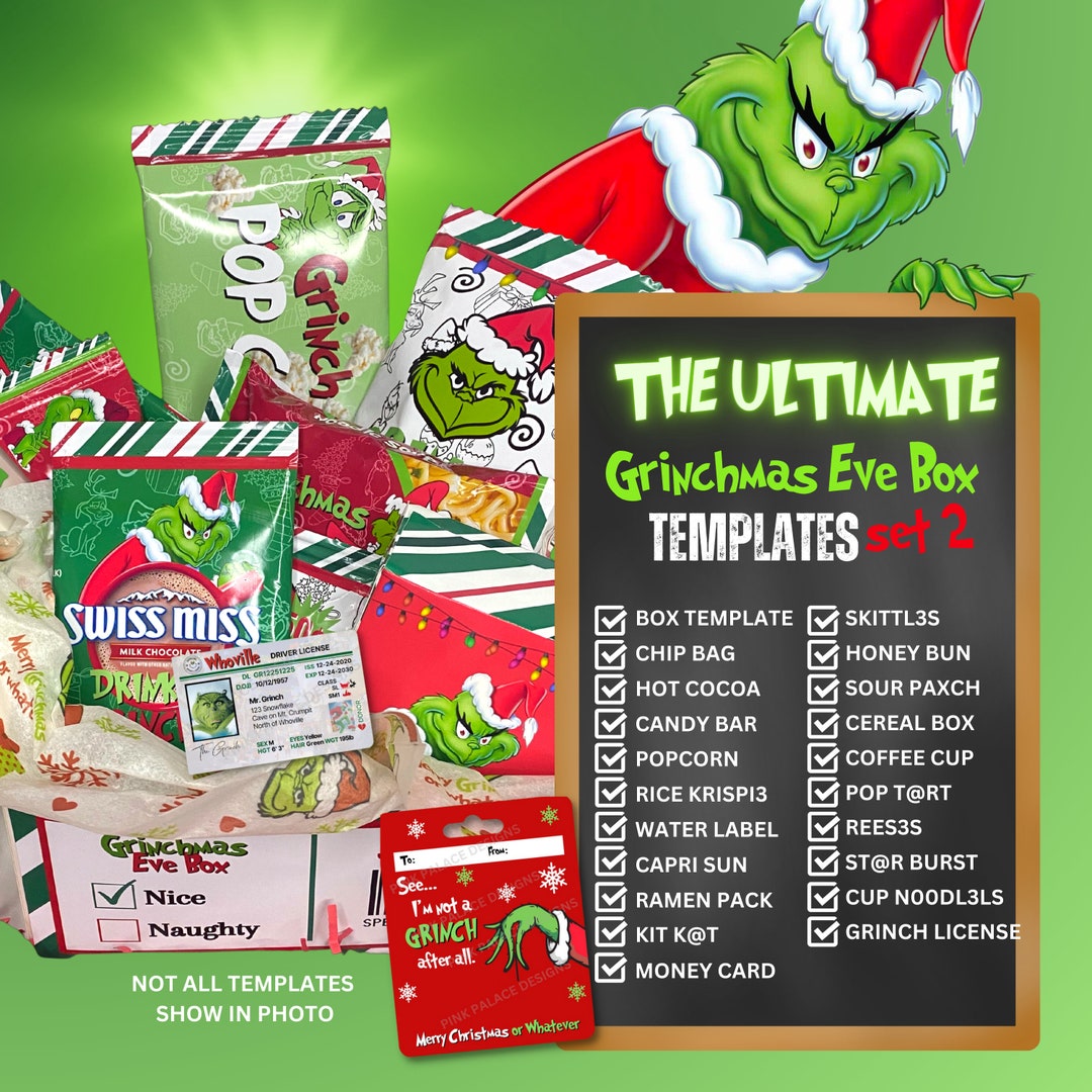 Grinchmas Eve Box Ultimate Set for CANVA USERS ONLY - Etsy Canada