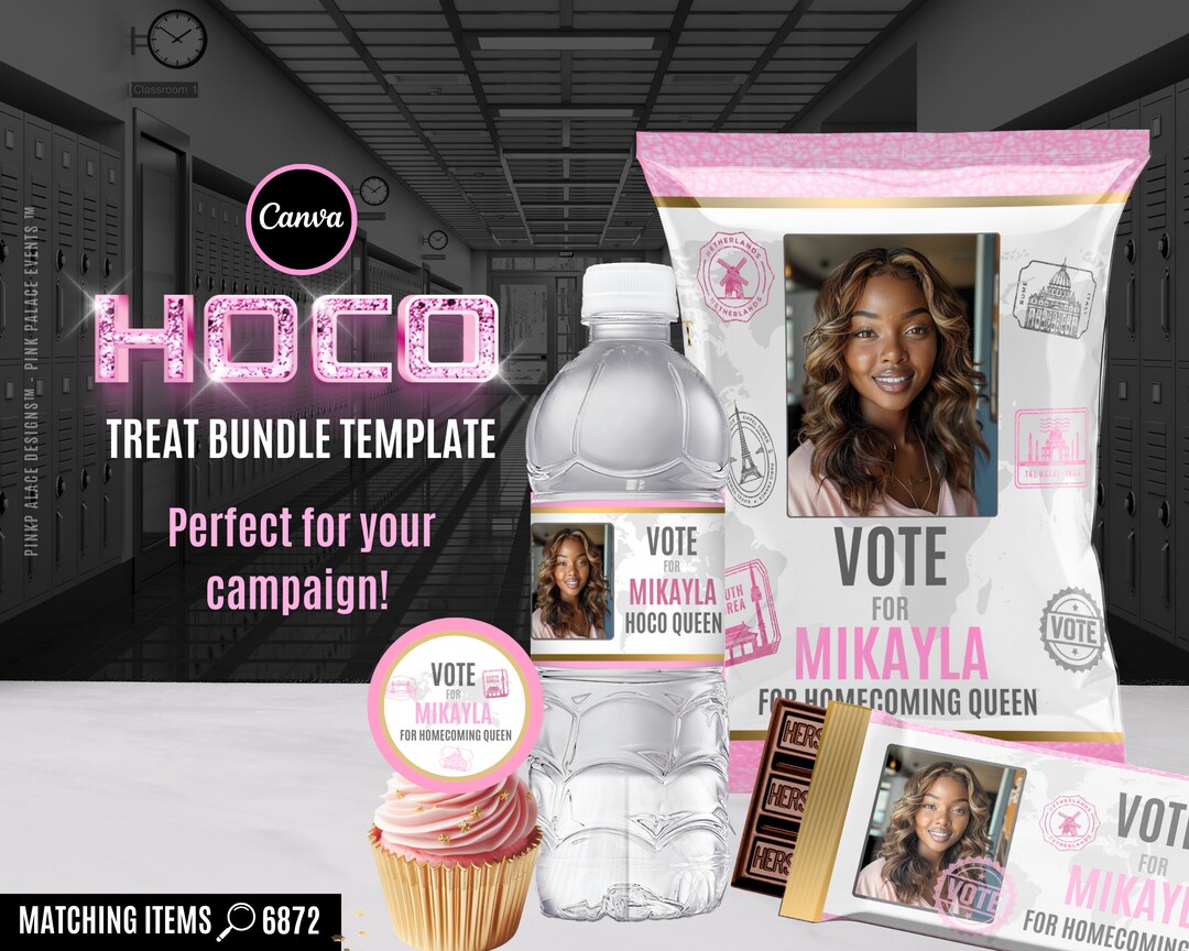 Homecoming Campaign Treat Bundle Templates, Editable Homecoming ...