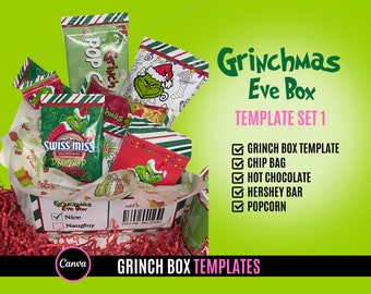 Grinch Box Template - Etsy UK
