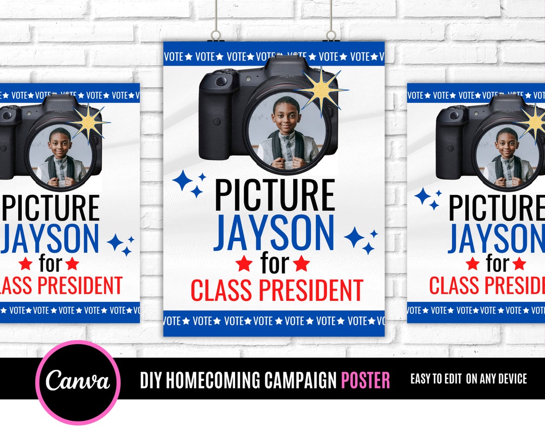 Homecoming Class Voting, Class President Poster Sign, Treasurer Poster ...
