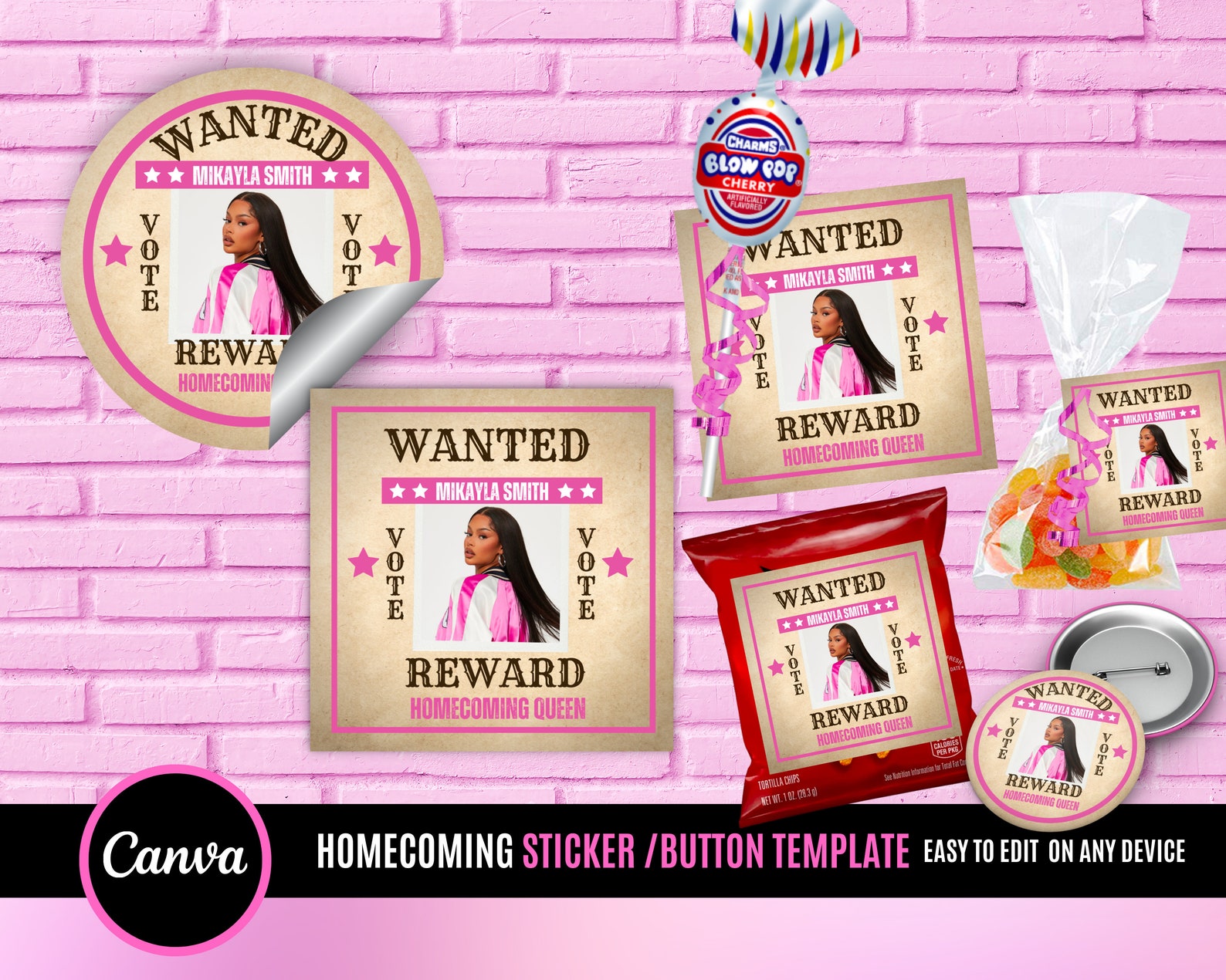 Vote Homecoming Queen, Class Campaign Sticker,class Campaign ...