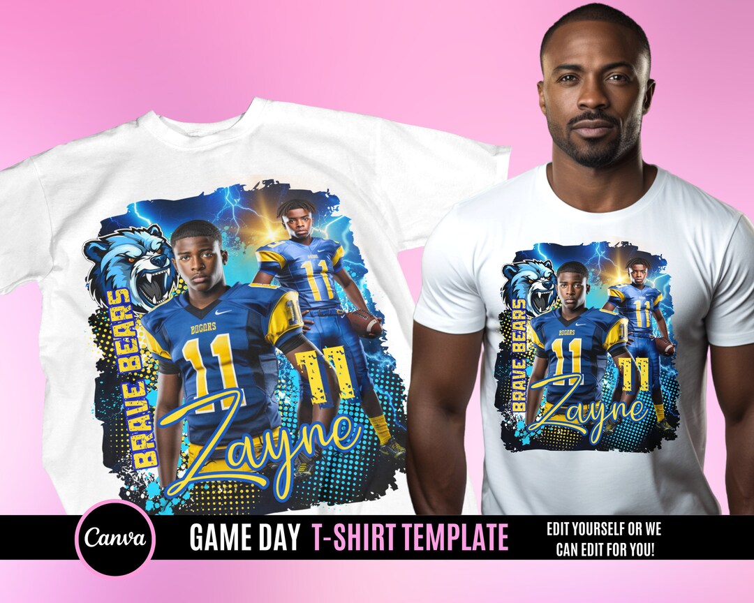 Football Game Day Design File, Football T Shirt Design, Editable in ...