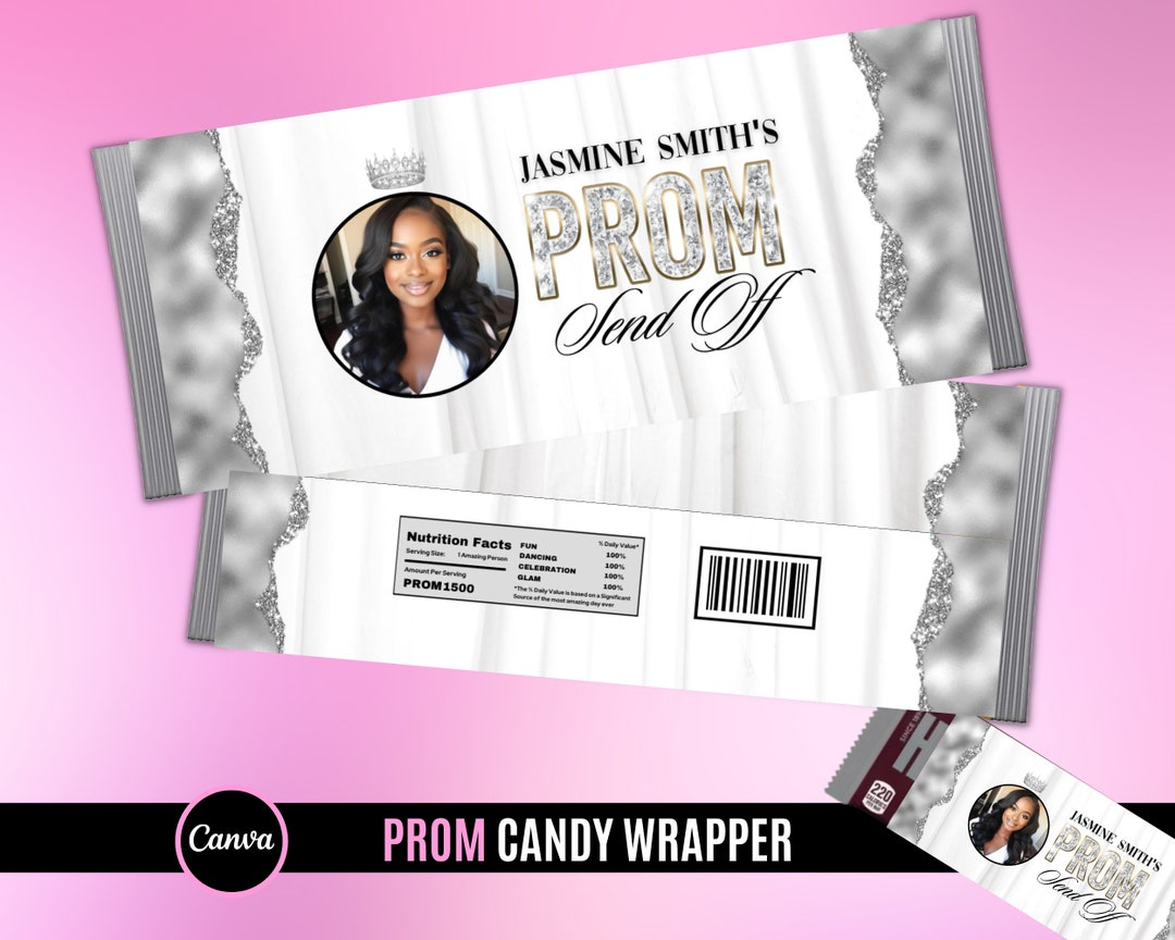 Prom Candy Bar Wrapper Template - Etsy
