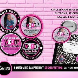 Vote Homecoming Queen, Class Campaign Sticker, Class Campaign ...