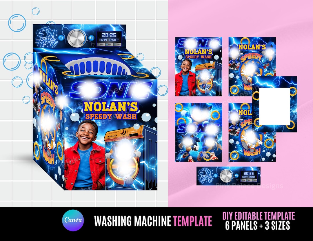 Easter Washing Machine Template, Birthday Gift, Graduation Crafts ...