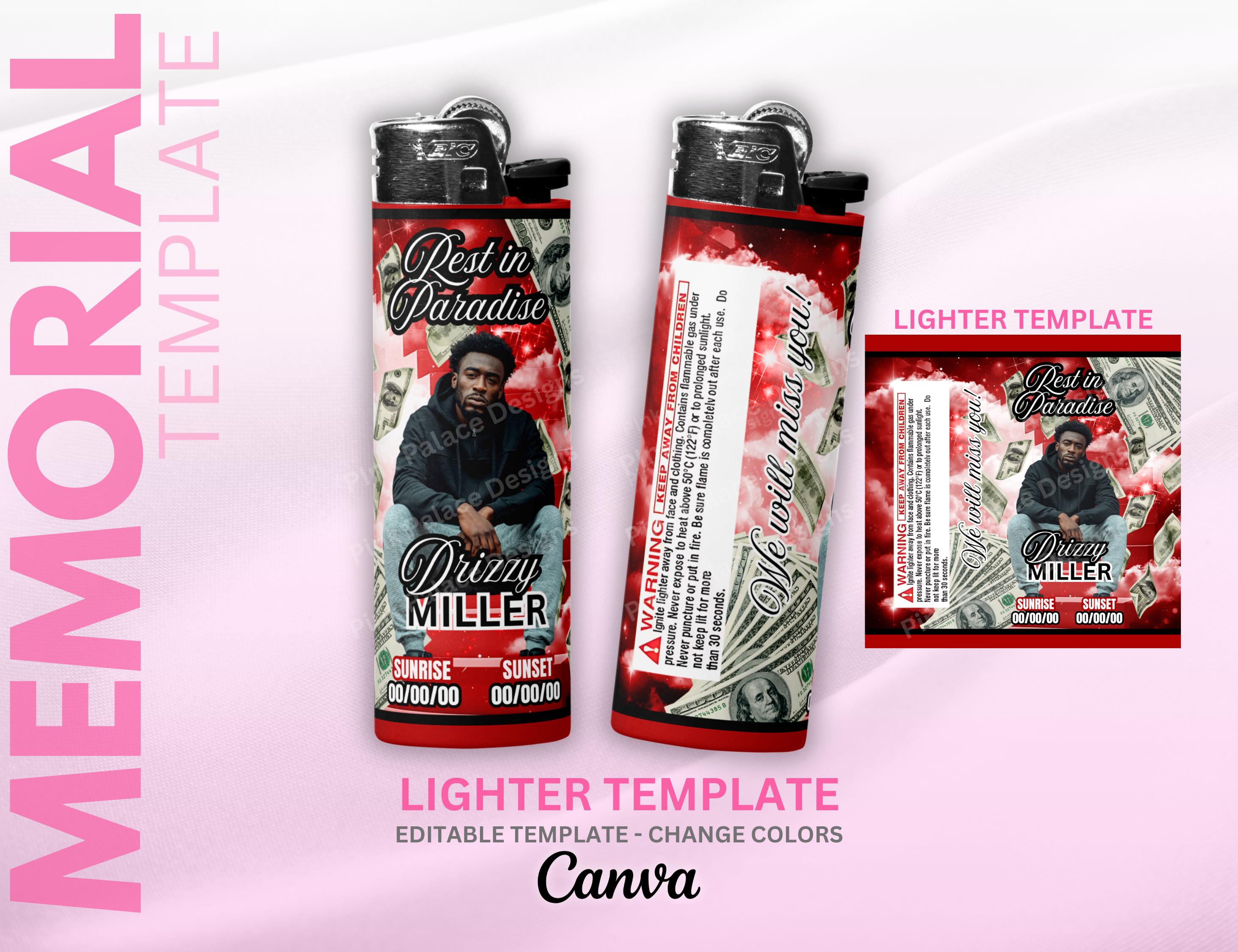 Memorial Lighter Template | Memorial Keepsake | Funeral Keepsake ...