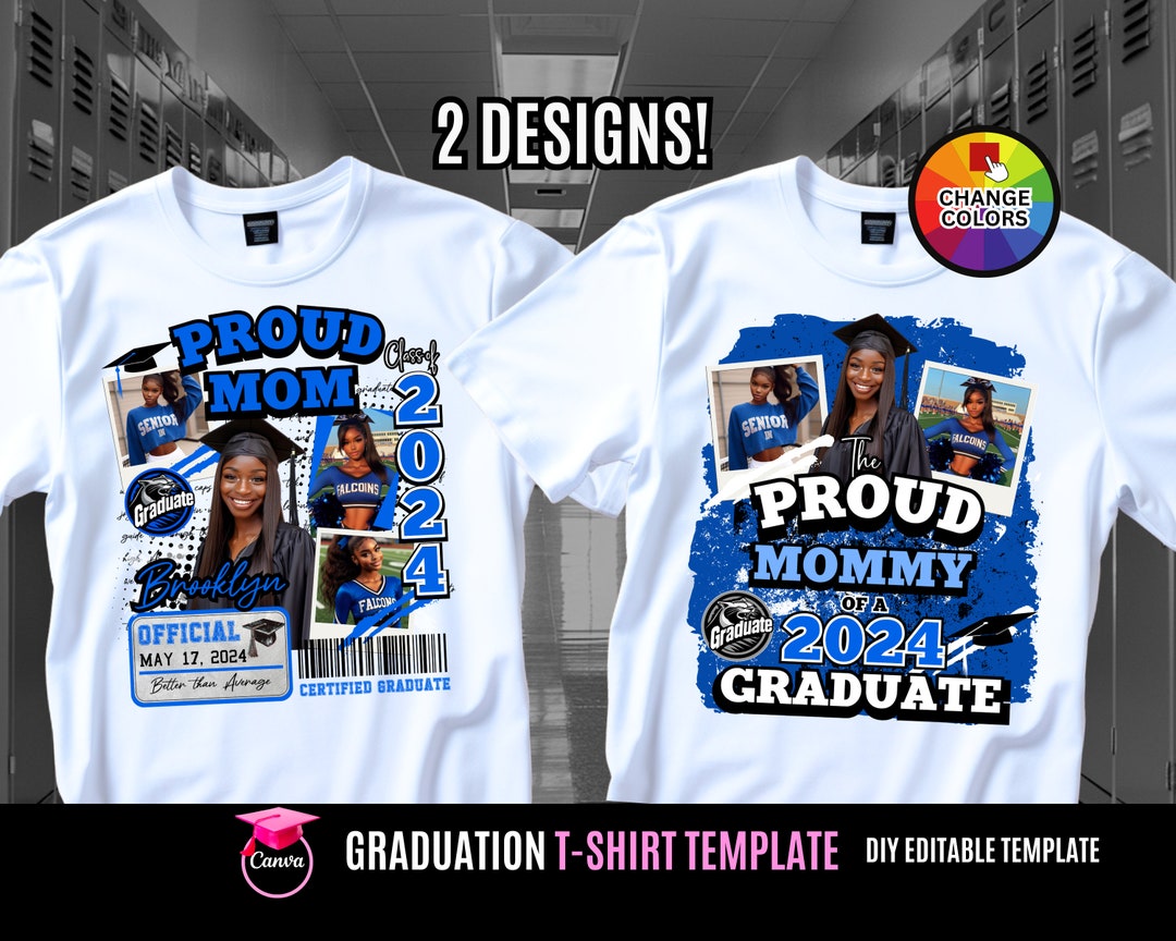 Graduation Proud Family T Shirt Design, Editable in Canva, 2025, Senior ...