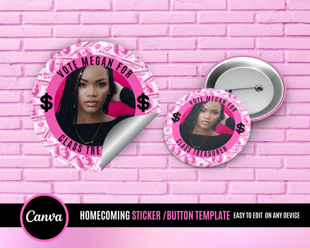 Vote Homecoming Campaign Button or Sticker Design Voting - Etsy