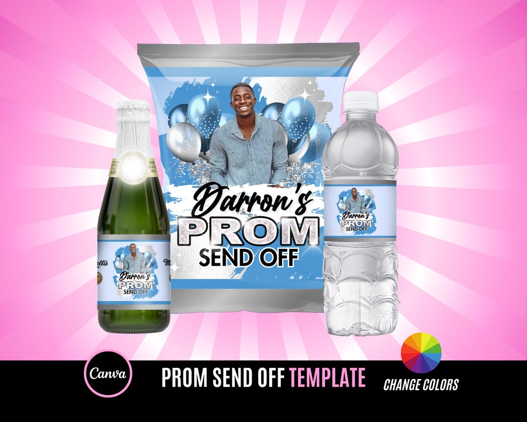 Prom Send off Chip Bag | Blue Silver Prom Chip Bag - Etsy