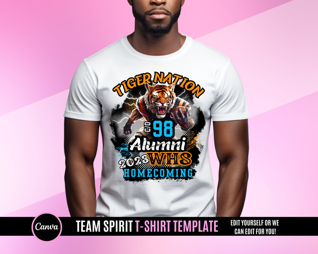 Alumni Team Spirit Design File, Football T Shirt Design, Editable in ...