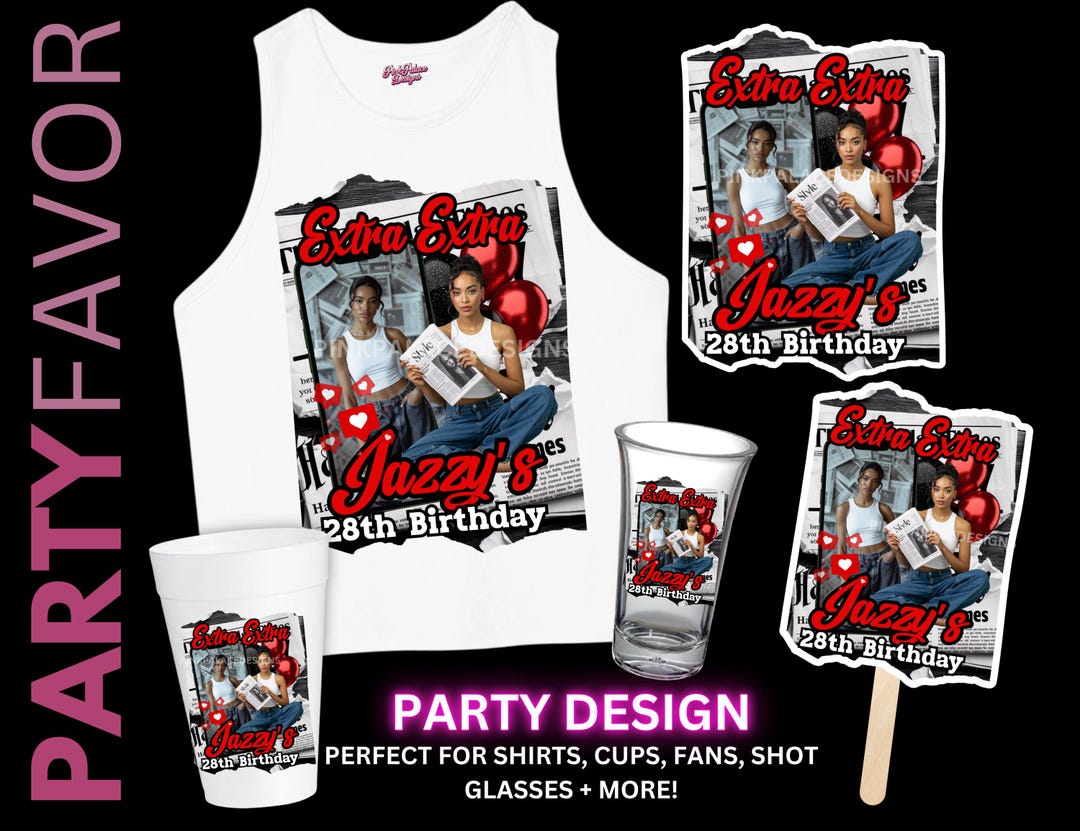 Birthday Sticker , Editable Canva Template, Sticker for Shot Glasses ...
