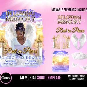 In Loving Memory T Shirt Design, Editable in Canva, Memorial T Shirt ...