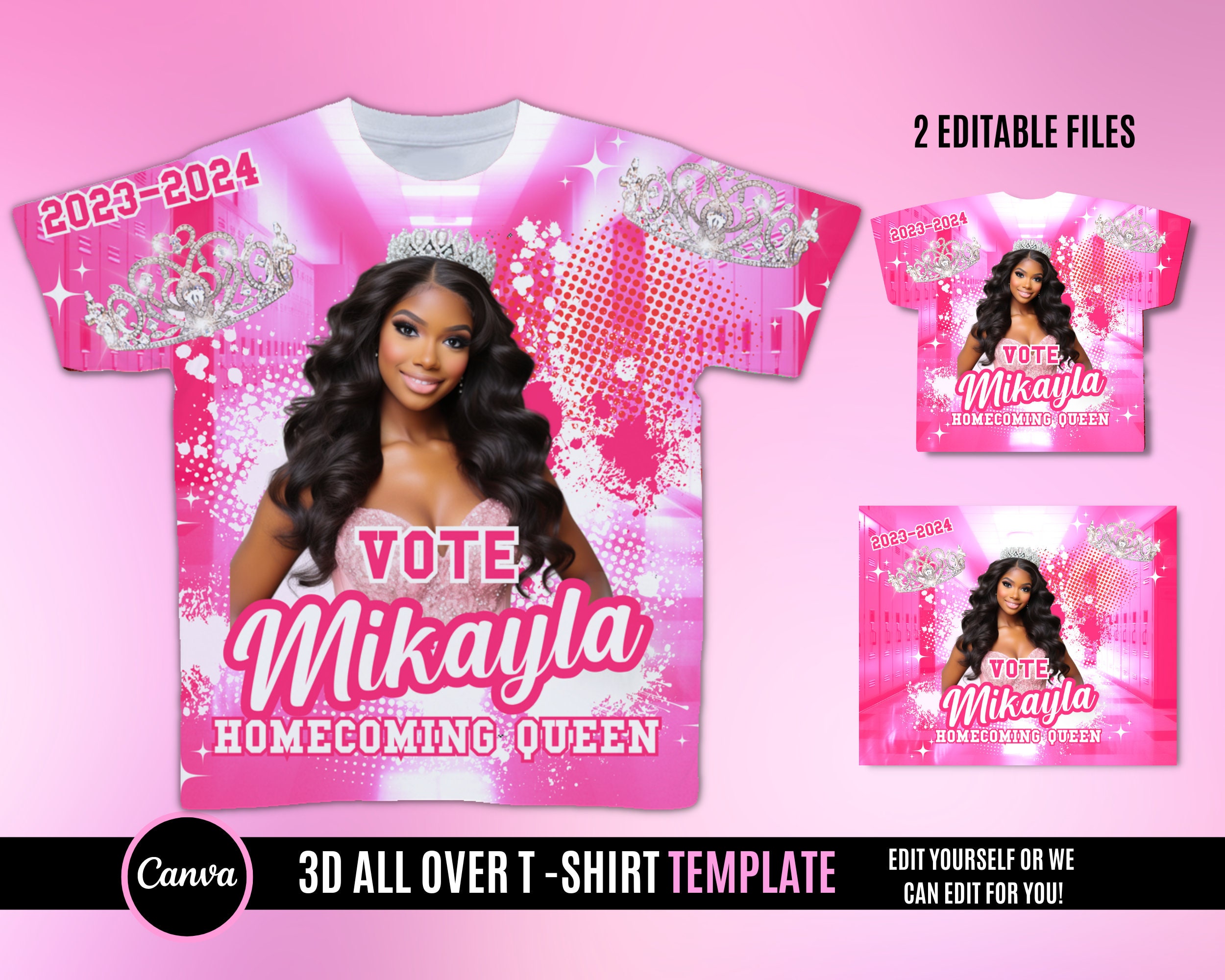 Vote Homecoming Queen Design File, Football T Shirt Design, Editable in ...