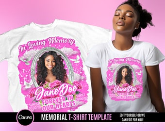 In Loving Memory T Shirt Design, Editable in Canva, Memorial T Shirt ...