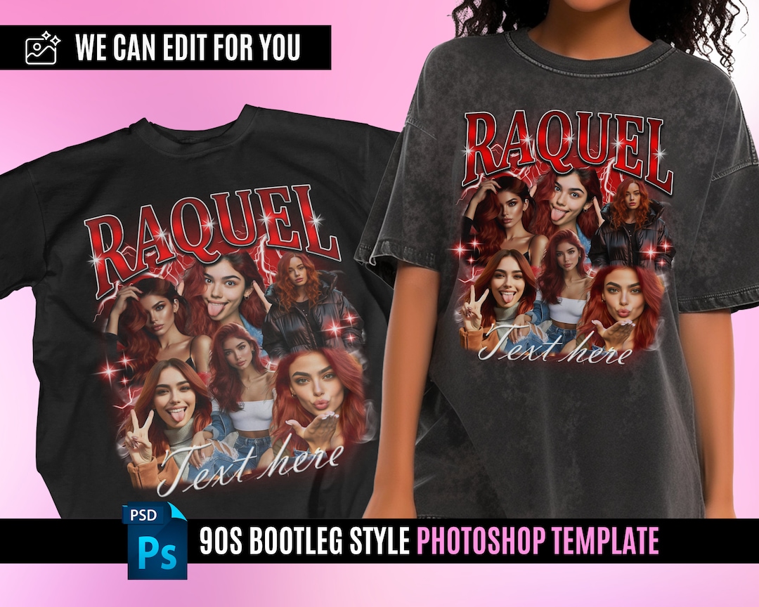 PHOTOSHOP FILE 90s Bootleg T Shirt Template PSD File, Photoshop Psd ...