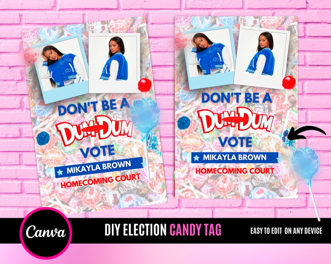 Lollipop Candy Tag, Election Campaign Voting Cards, Vote for Me ...