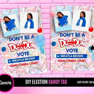 Lollipop Candy Tag, Election Campaign Voting Cards, Vote for Me ...