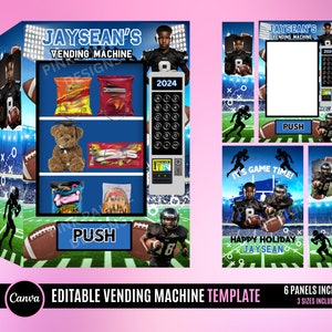 Vending Machine Template, Football Vending Machine, Birthday Gift ...
