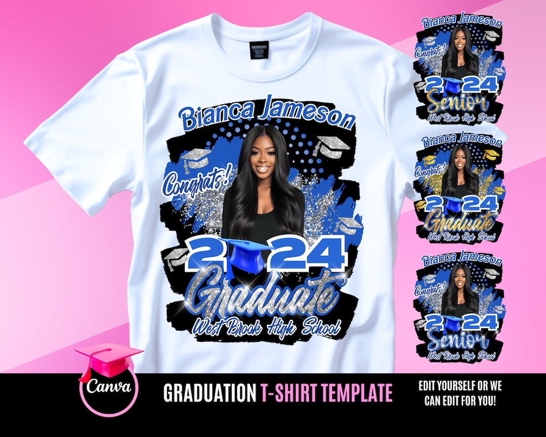 Graduation T Shirt Design, Editable in Canva, 2025 Graduation Family T ...