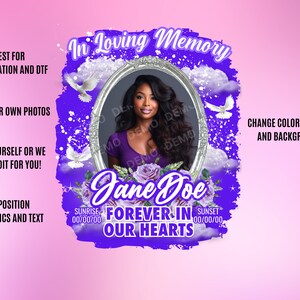 In Loving Memory T Shirt Design, Editable in Canva, Memorial T Shirt ...