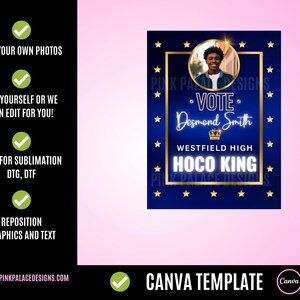 Homecoming King Poster, Prom King Poster, Edit With Canva - Etsy