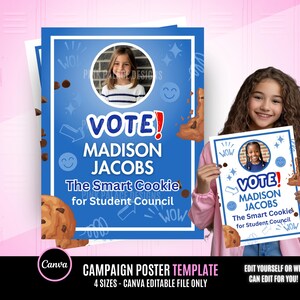Sweet Cookie Vote Poster Homecoming Queen Poster Sign, Class President ...