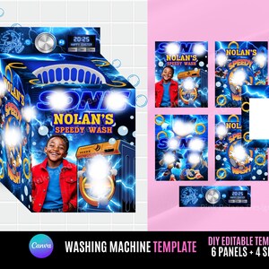 Easter Washing Machine Template, Birthday Gift, Graduation Crafts ...