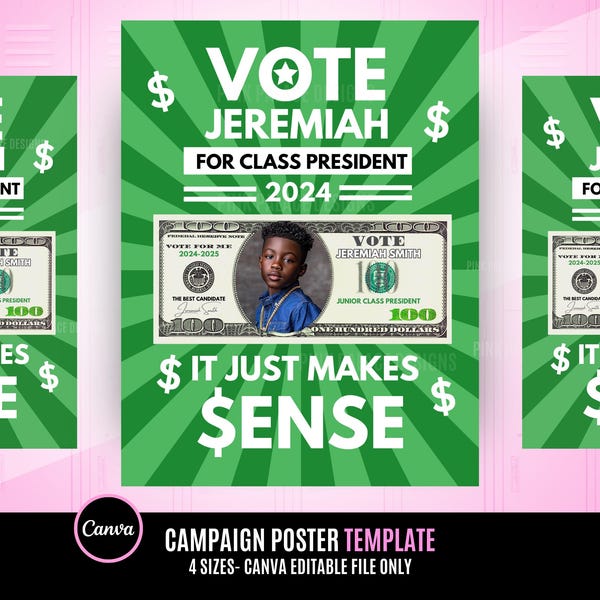 Class President Campaign Poster - Etsy