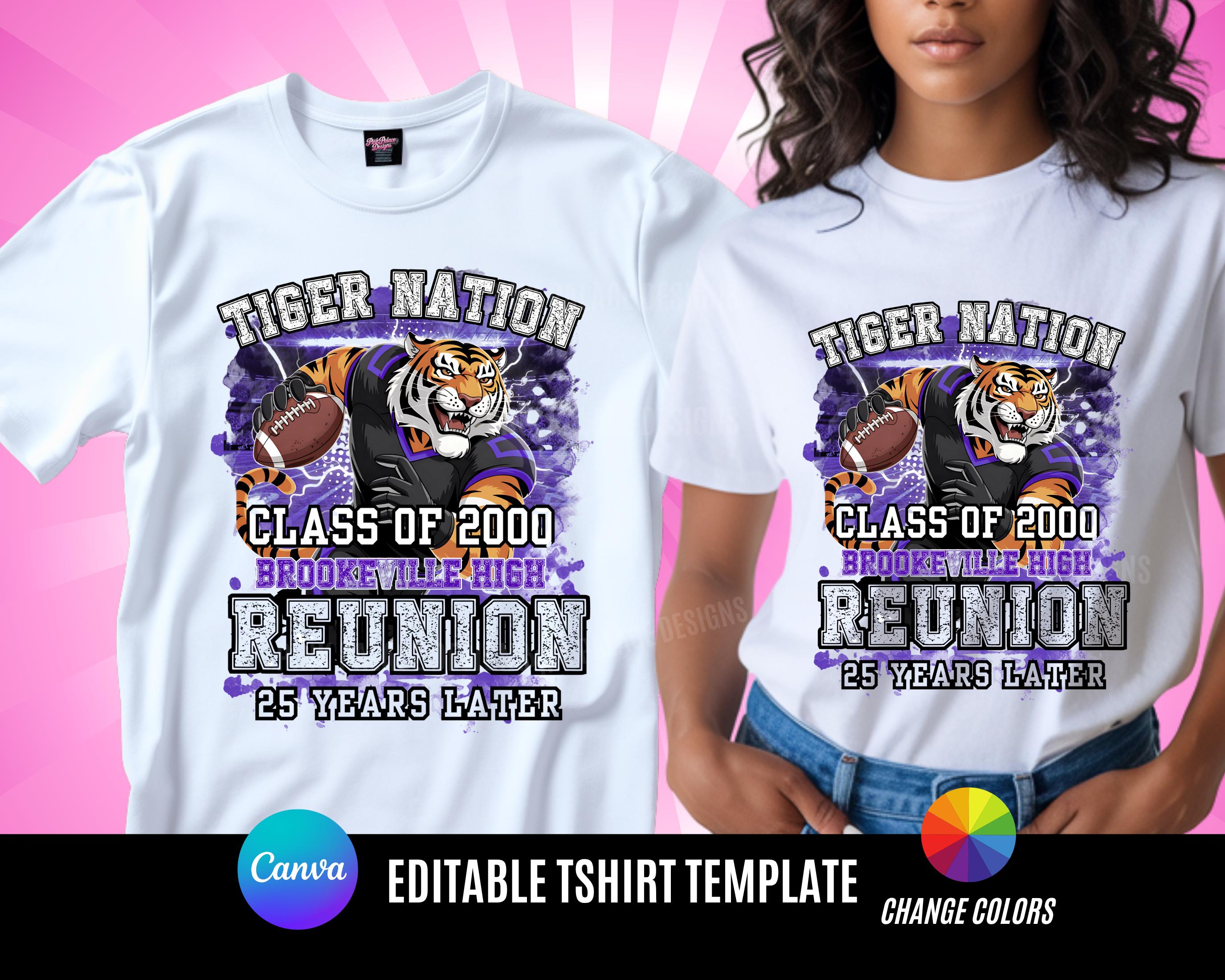 Reunion Alumni Shirt, Football T Shirt Design, Editable in Canva and ...