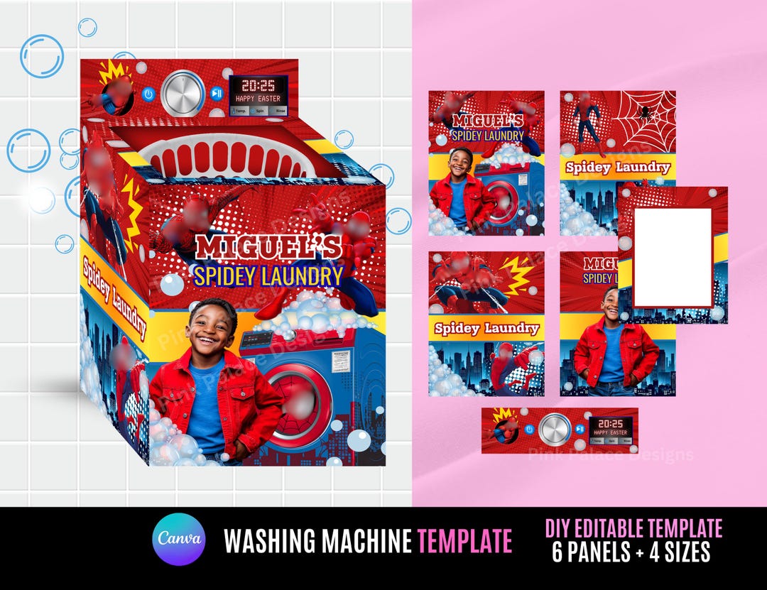 Easter Washing Machine Template, Birthday Gift, Graduation Crafts ...