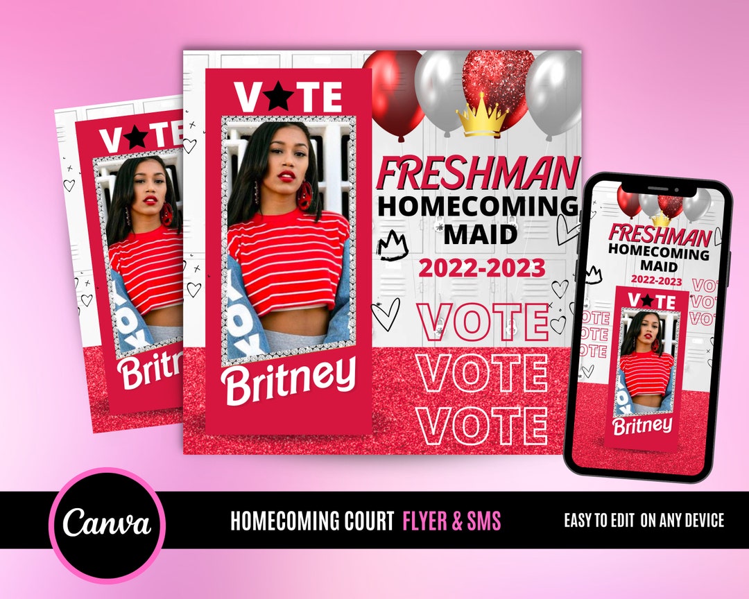 Vote Freshman Maid , Social Media Flyer, Class Campaign Flyer, High ...