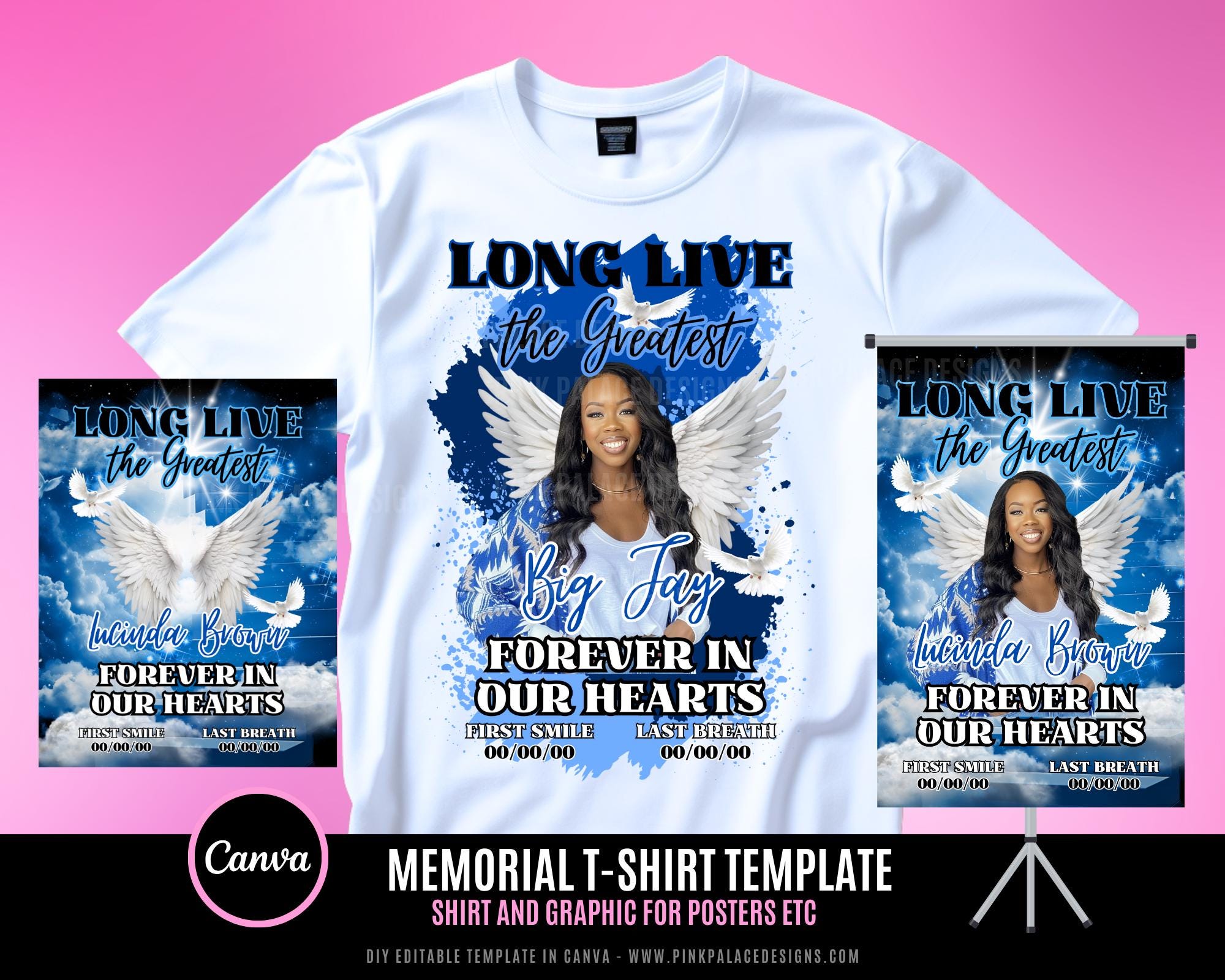 Memorial Tshirt Design, Editable in Canva, in Loving Memory Tshirt ...