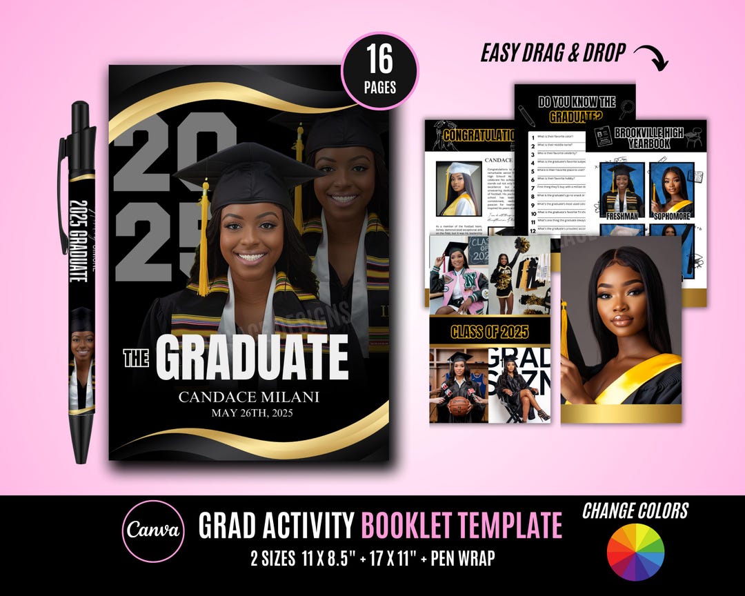 Graduation Booklet Template | Graduation Activity Book | Graduation ...