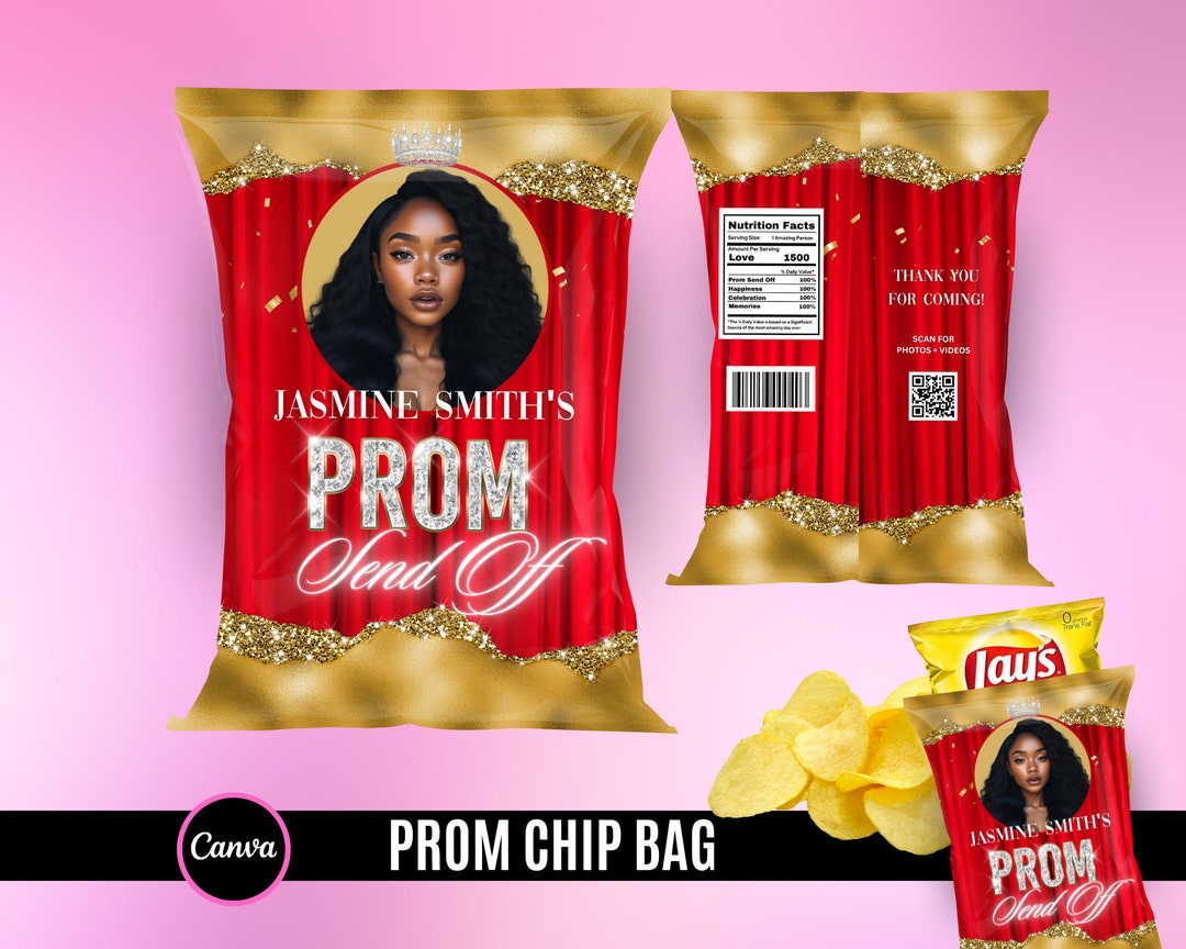 Prom Send off Chip Bags | Prom Chip Bag| Prom Night Event | Prom Party ...