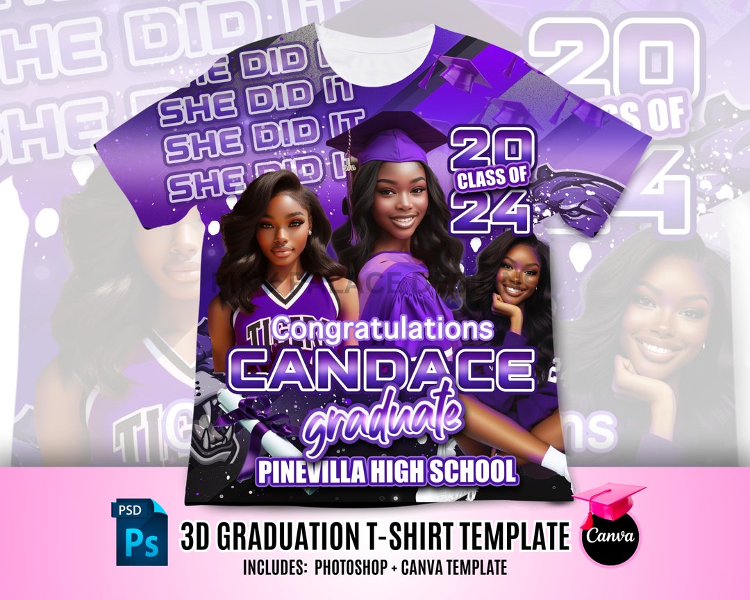 Graduation 3D Tee Shirt Design File,purple and Grey Design File ...