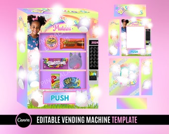 Easter Vending Machine Template, Birthday Gift, Graduation Crafts ...