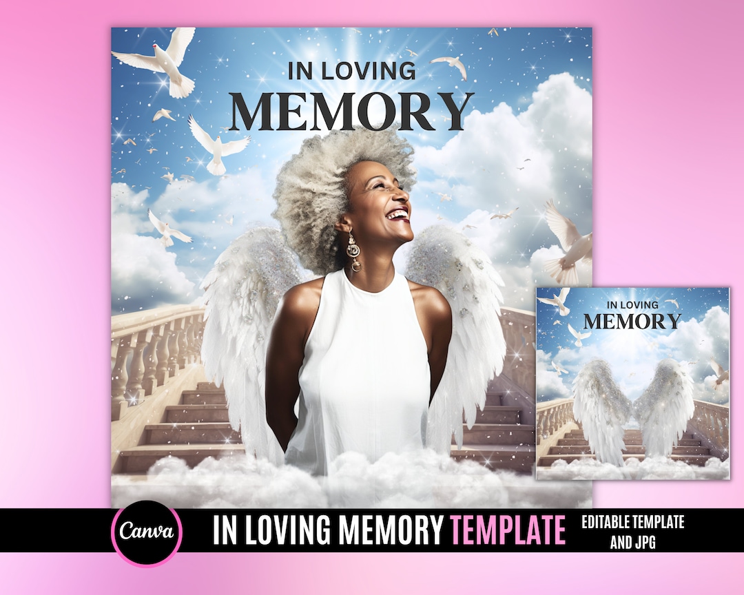 In Loving Memory Template , Memorial Background, Rest in Peace Template ...