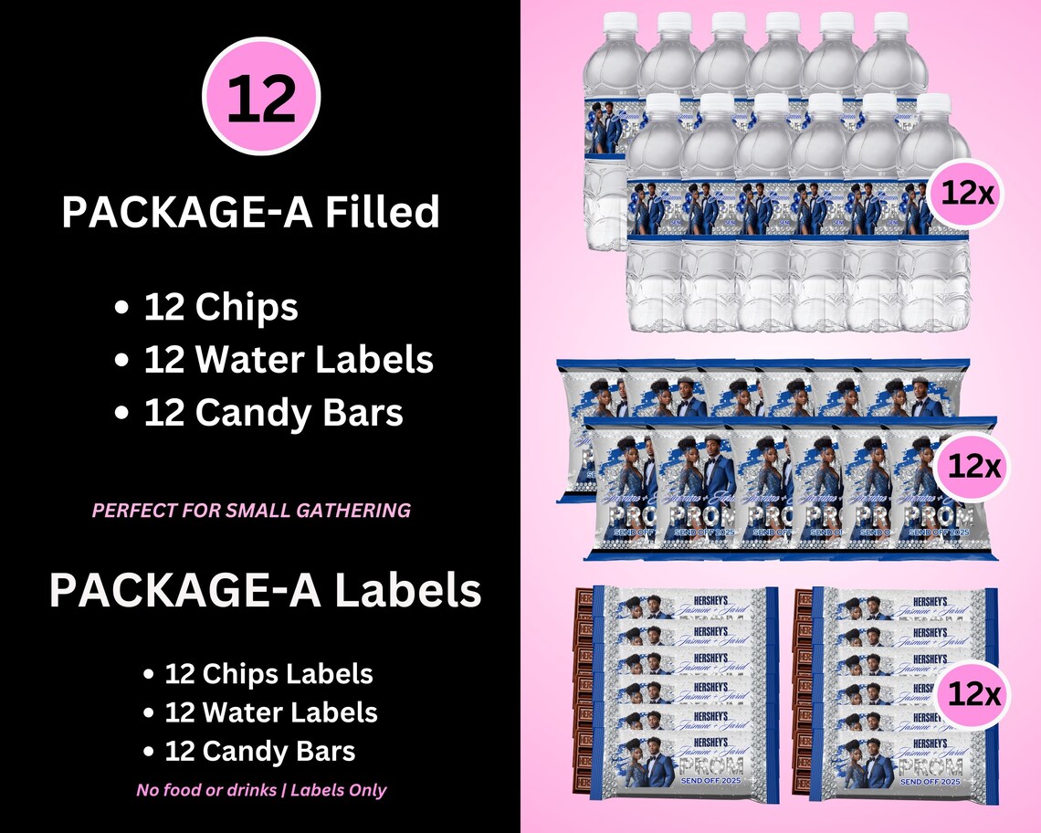 FILLED Custom PROM Party Favors for Prom, Prom Send Off, Custom Party ...